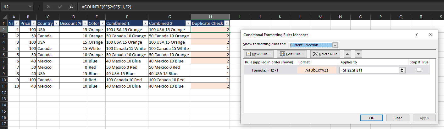 How To Handle Duplicates Based On Multiple Columns In Excel Step By Step Guide Excel Bell