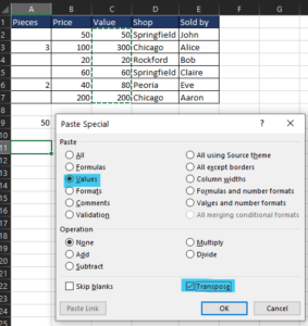 How to Reference Vertical Cells Horizontally in Excel - Excel Bell